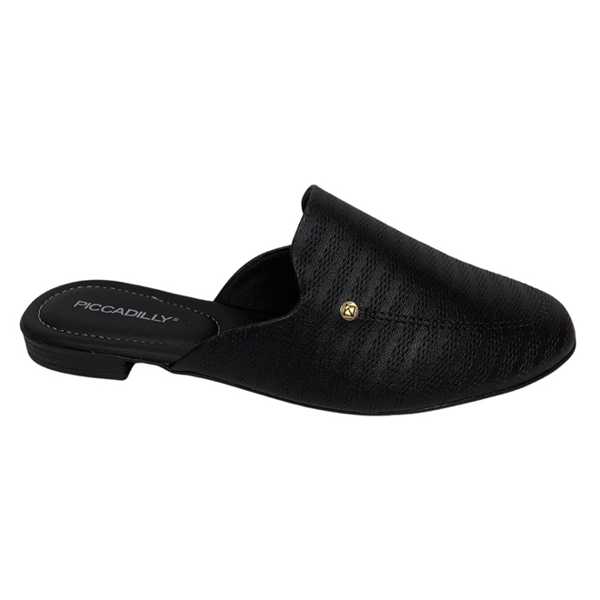 Mule Casual Piccadilly Feminino 104017 - Preto - Mule Casual Piccadilly ...