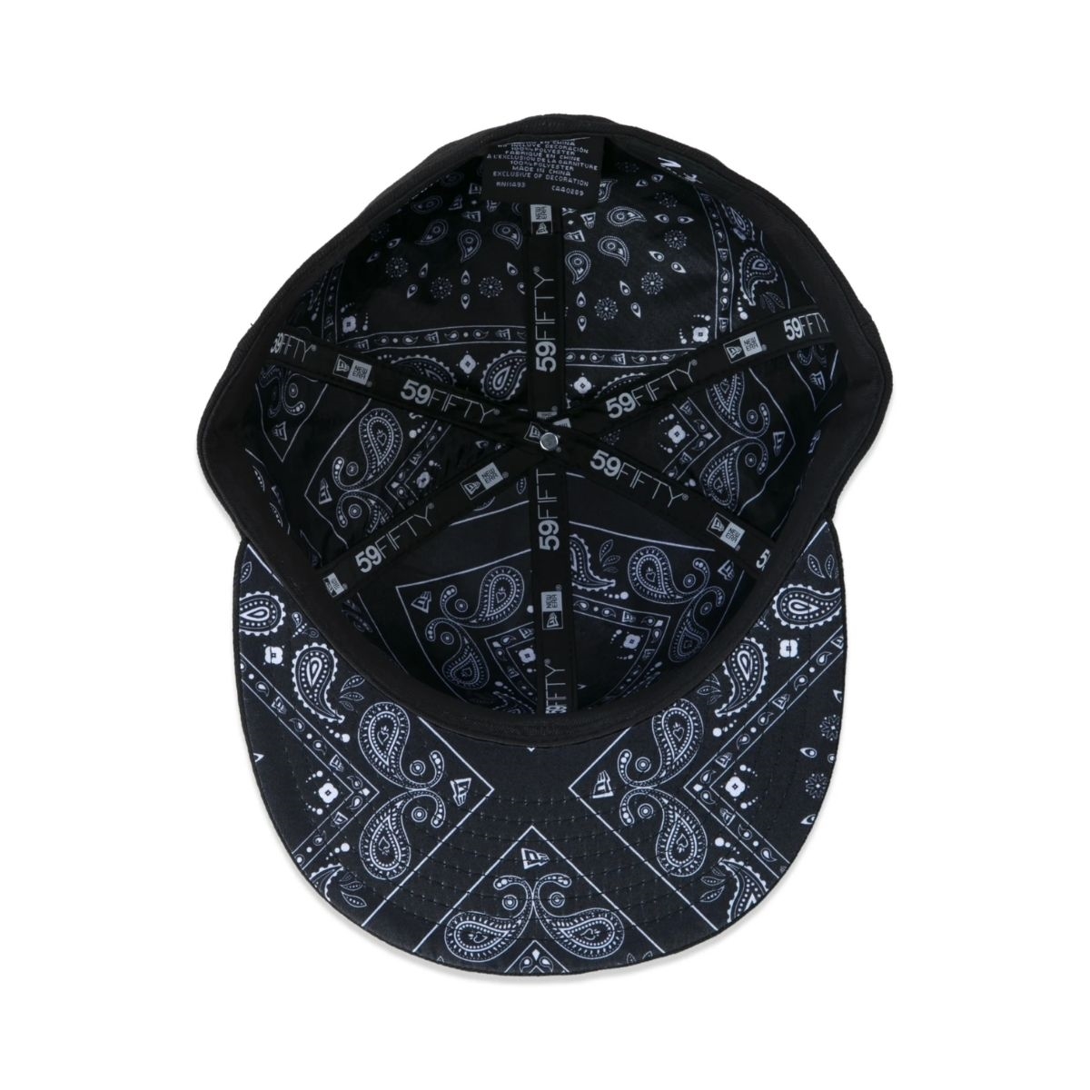 Boné Aba Reta New Era Unissex MBI22BON068 - Preto/Branco - Bone Aba ...