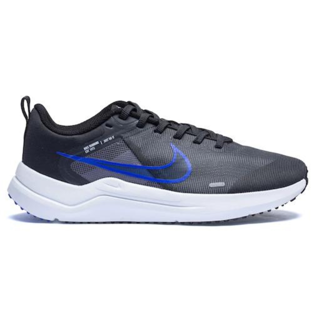 Tênis Nike Downshifter 12 Masculino - Preto/Branco/Azul - Tênis Nike Downshifter 12 Masculino ...