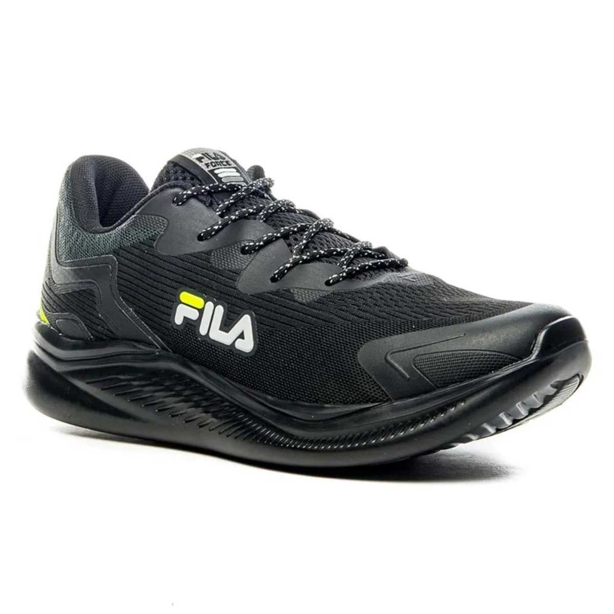 Tênis Fila Force Masculino - Preto/Limão - Tênis Fila Force Masculino ...