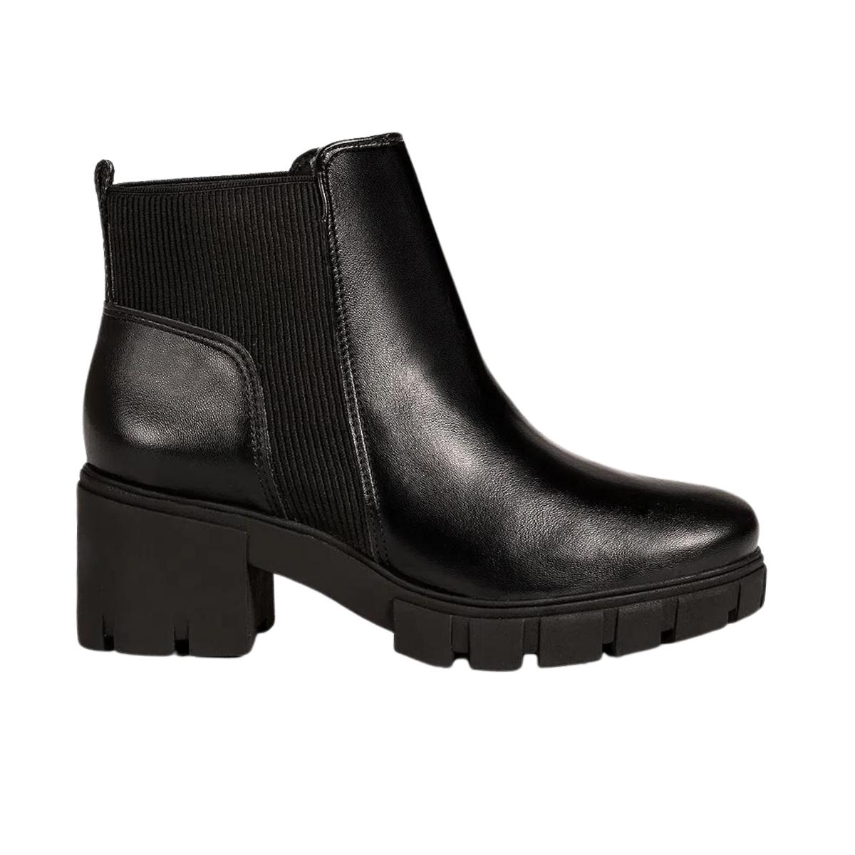 Bota Salto Bloco Via Marte Feminina 23308 - Preto - Bota Salto Bloco ...