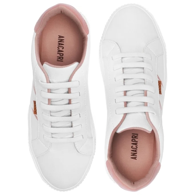 Tênis Casual Ana Capri Feminino C3034100020004 - Branco - Tênis Casual ...