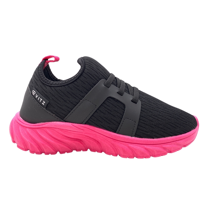 Tênis Meia Vitz Infantil 310018 - Preto/Pink - Tênis Meia Vitz Infantil ...