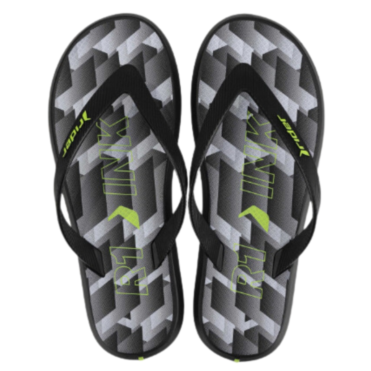 Chinelo Rider R1 Ink Masculino 10611 Preto/Branco/Verde - Chinelo Rider ...