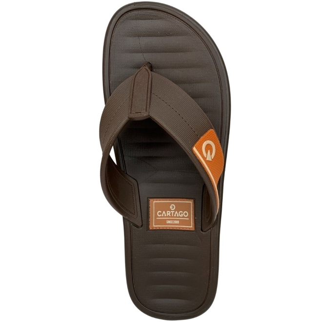 Chinelo Casual Cartago Masculino 11591 - Marrom/bege - Chinelo Cartago ...